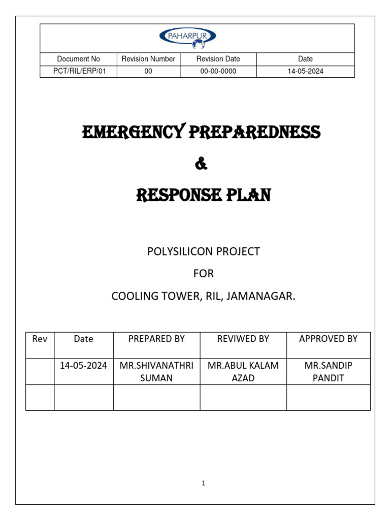 Emergency Preparedness Response Plan | PDF | Emergency | First Aid