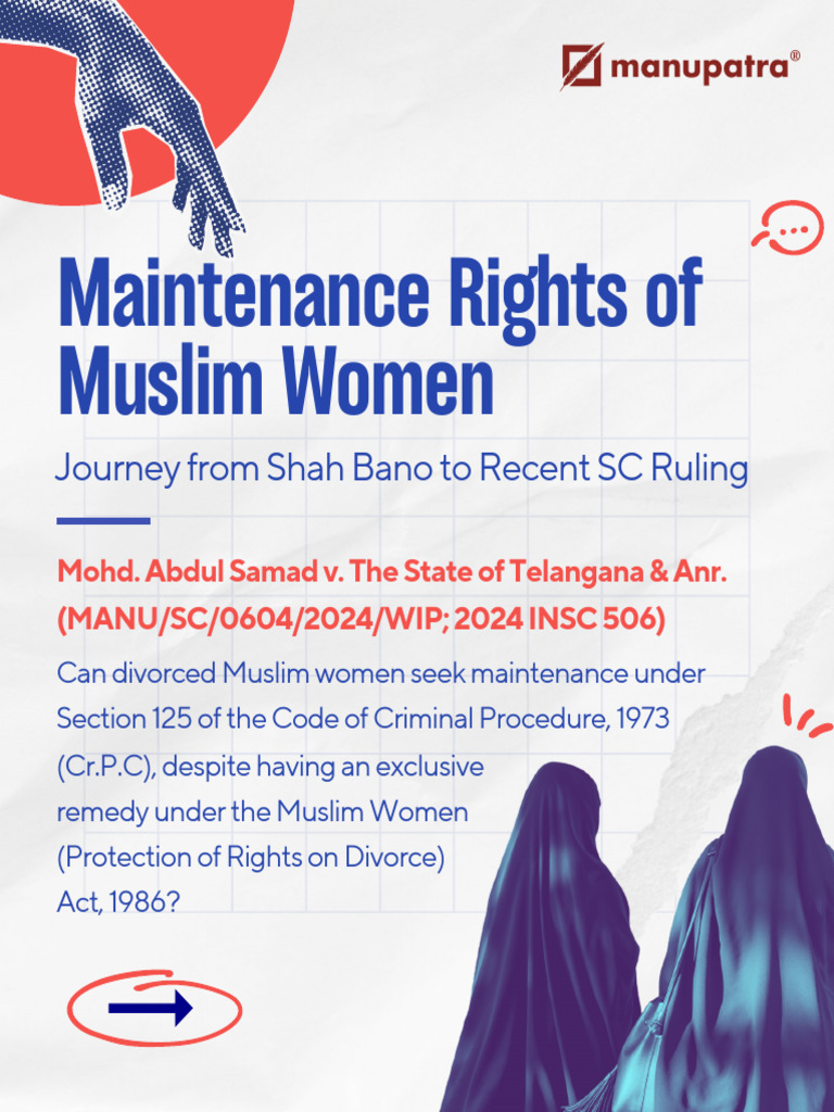 Maintenance Rights of Muslim Women | PDF | Legal Documents | Marriage