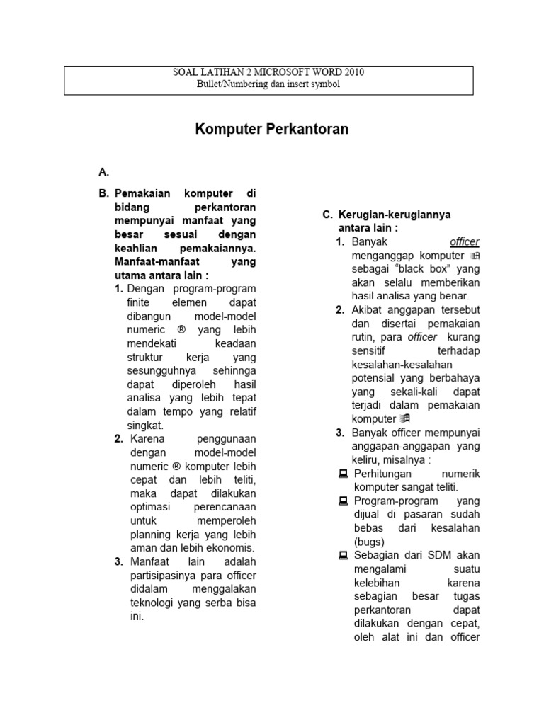 Affi 6 Umar Komputer Perkantoran | PDF