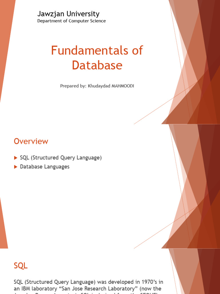 FDB Lecture05 | PDF | Sql | Relational Database