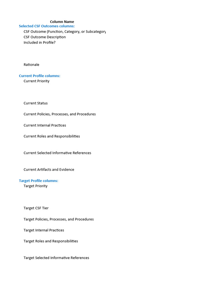 NIST CSF 2.0 Organizational Profile Guide | PDF | Information Security ...