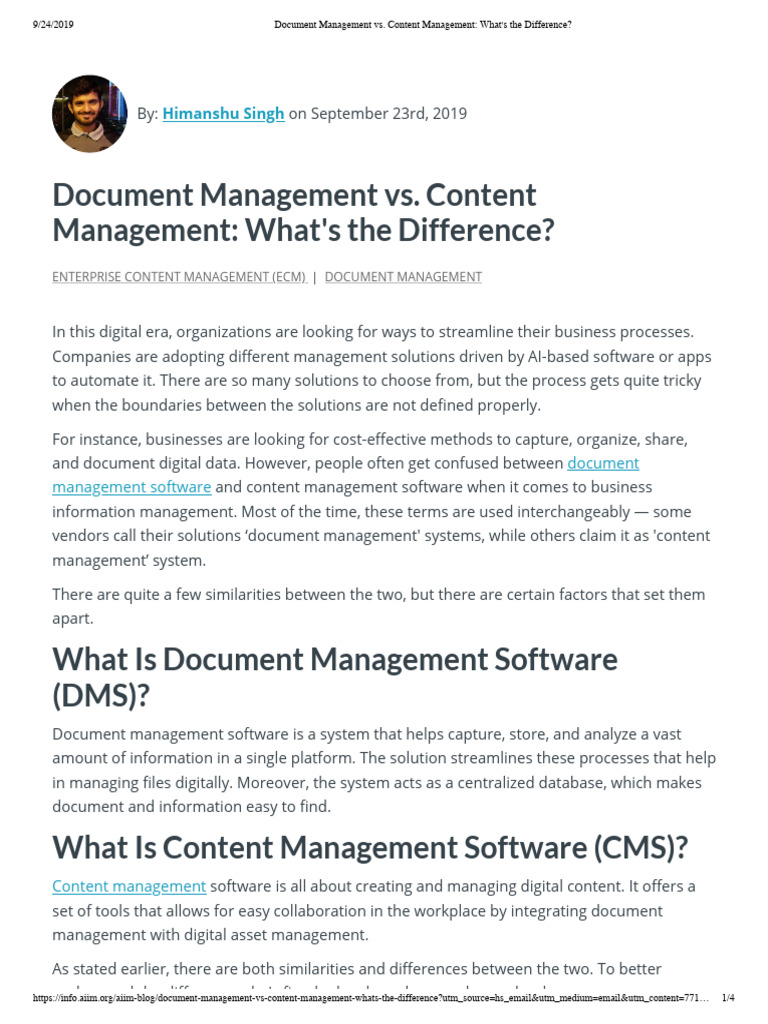 Document Management vs. Content Management - What's The Difference ...