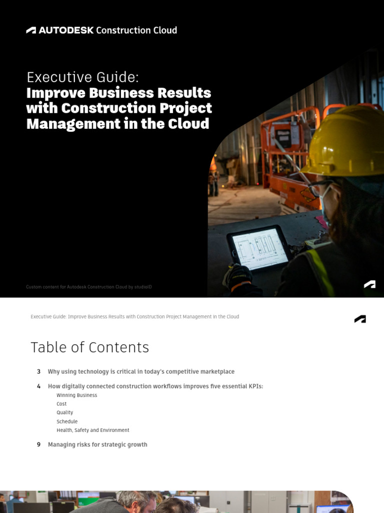 Executive Guide Improve Business Results With Construction Project ...