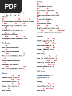 Holy Forever-chords-G | PDF | Song Structure | Christian Music