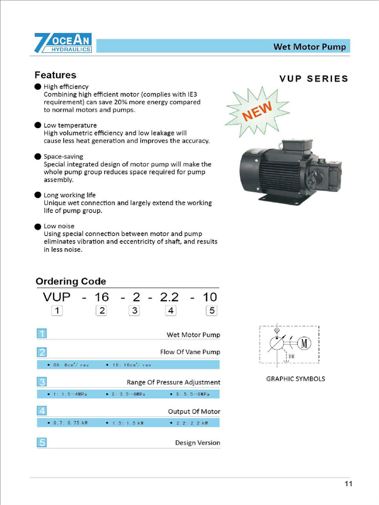 VUP Wet Motor Pump Unit | PDF