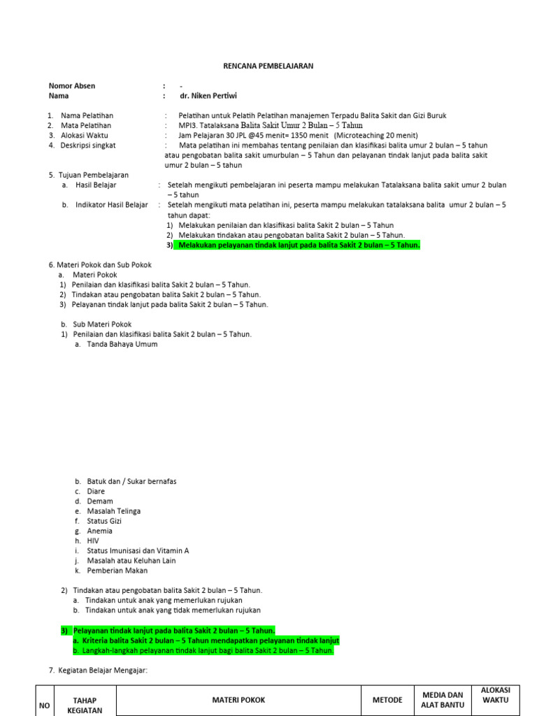 RP - Dr. Niken Pertiwi - Puskesmas Beringin Sakti | PDF | Karier ...