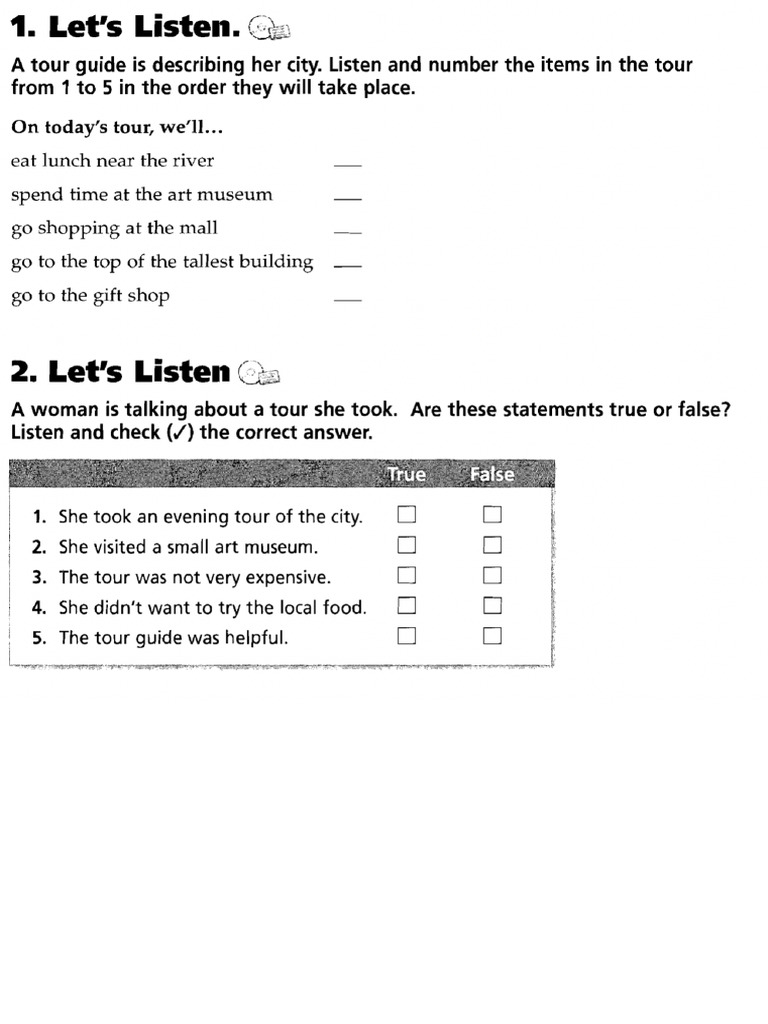 Listening Test | PDF