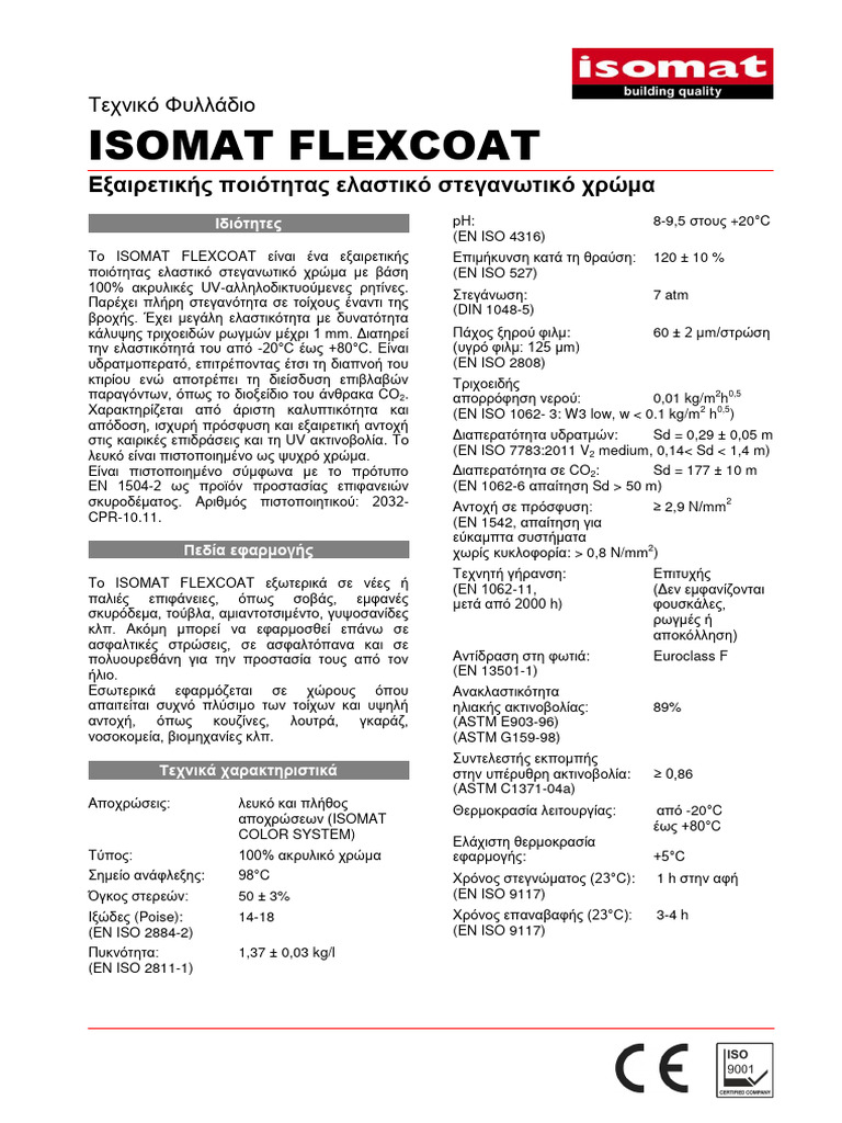 ISOMAT FLEXCOAT Detailed | PDF