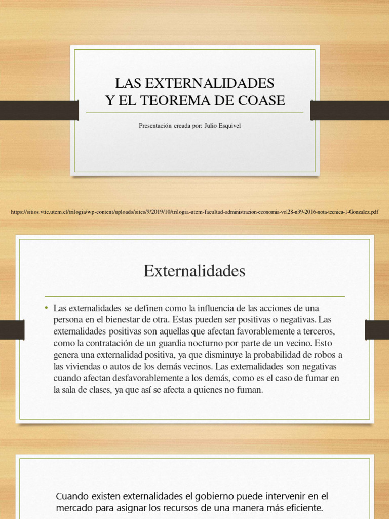 PPT Externalidades y el Teorema de Coase (1) | PDF | Exterioridad ...