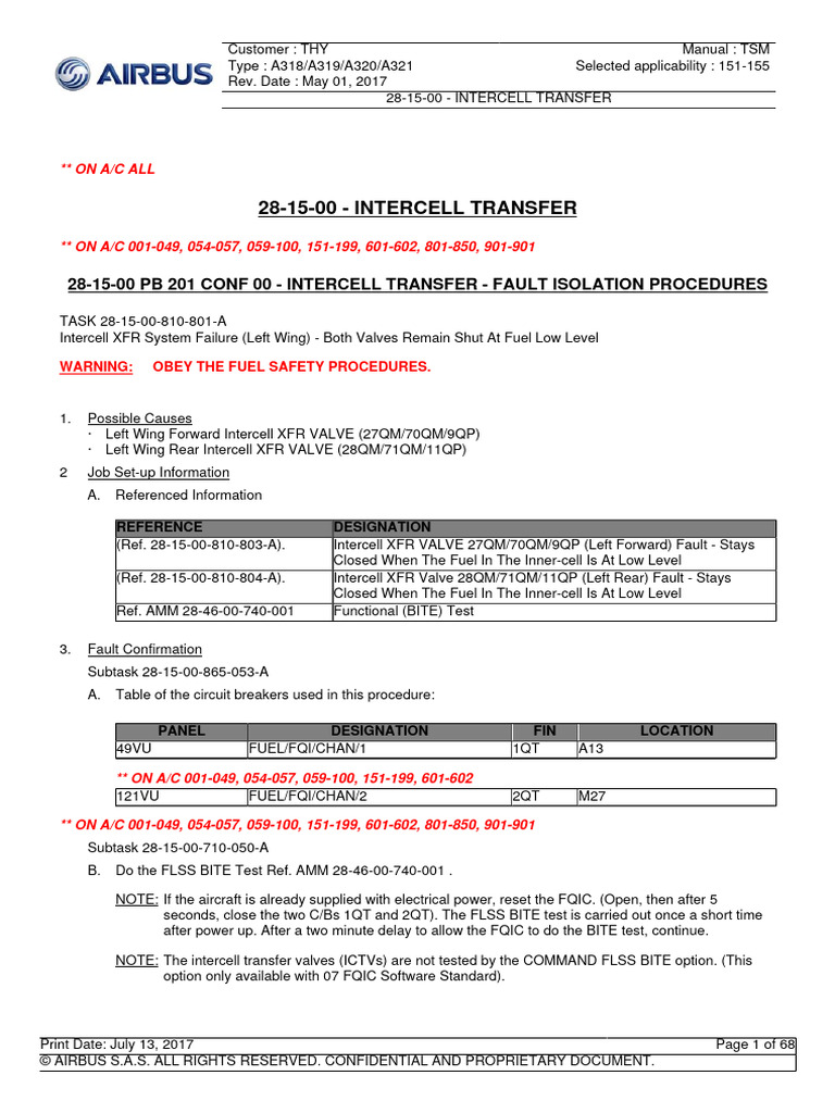 Intercell Transfer Fault Isolation Guide | PDF | Relay | Airbus