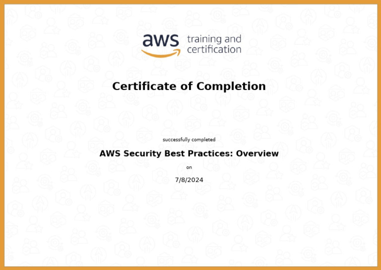 AWS Course Completion Certificate | PDF