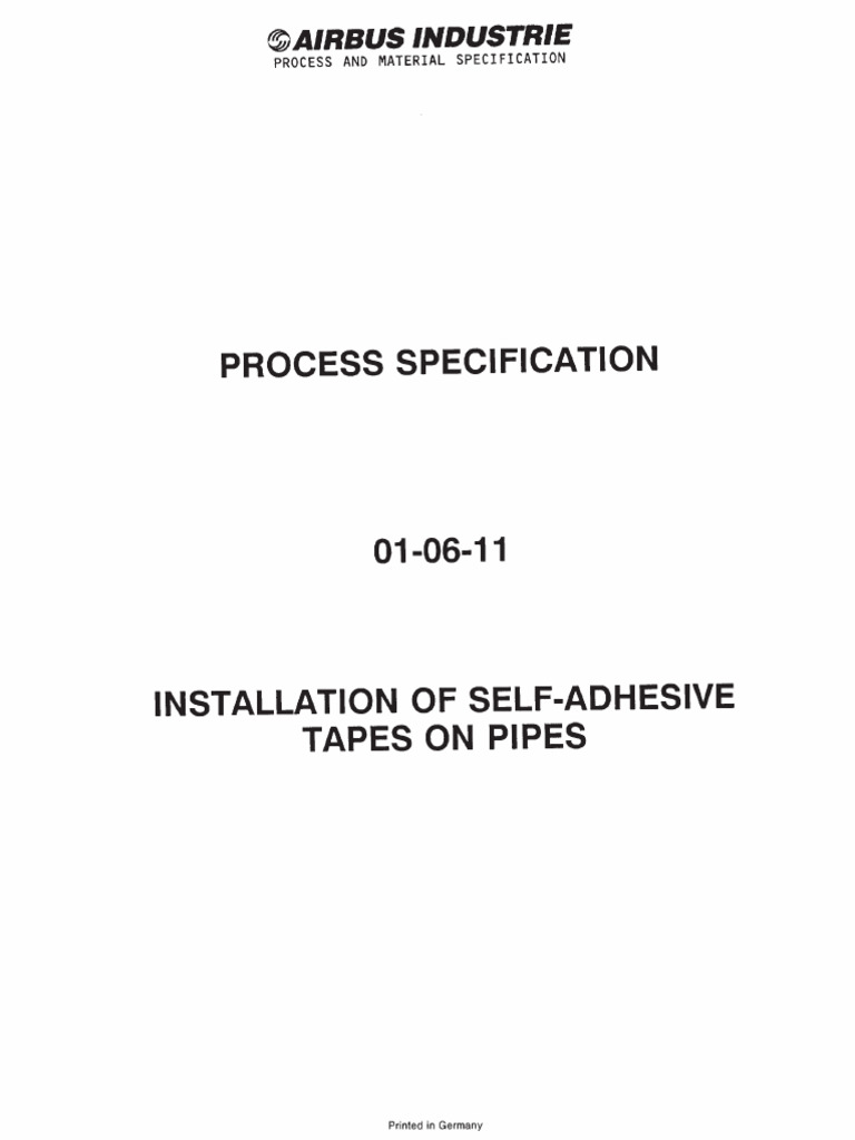 Process Specification: Airbus Industrie | PDF | Pipe (Fluid Conveyance) | Varnish