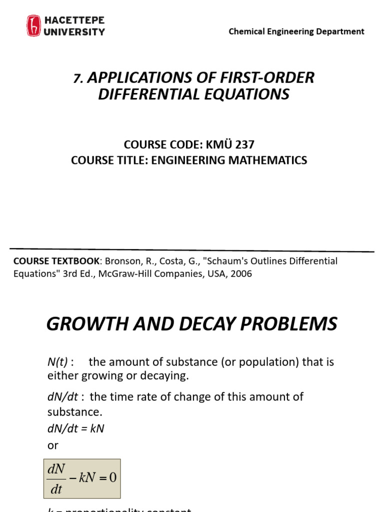 Diff Eq | PDF | Equations | Force