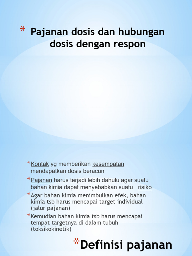 Pajanan Dosis Dan Hubungan Dosis Dengan Respon | PDF | Pengembangan Diri