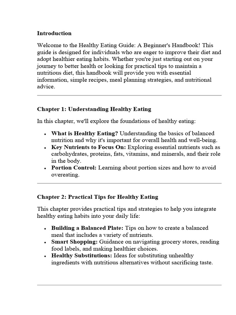 healthy eating habits | PDF | Healthy Diet | Nutrition