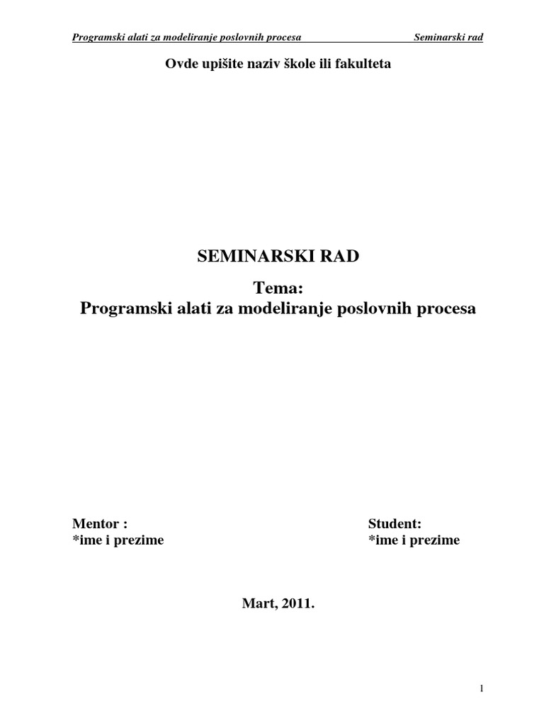 Programski Alati Za Modeliranje Poslovnih Procesa - Ij | PDF