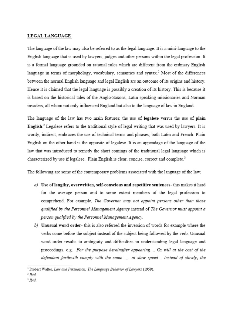 Contemporary Problems of The Language of Law | PDF | Linguistics