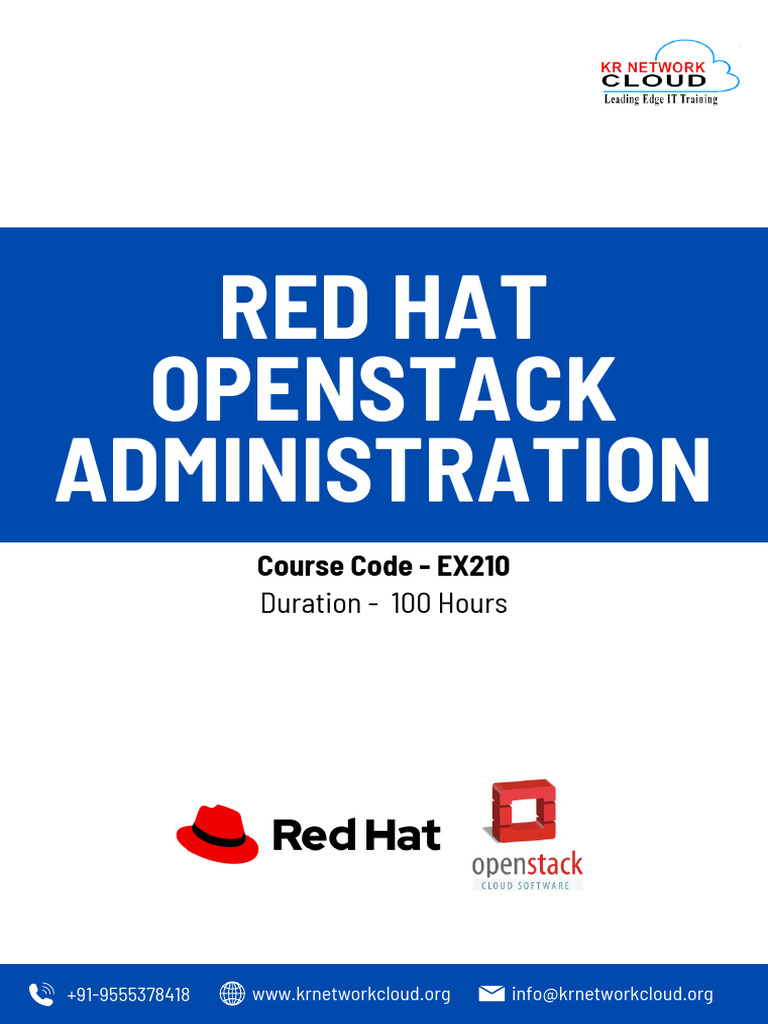 Red Hat OpenStack - CL210 Training | PDF | Open Stack | Cloud Computing