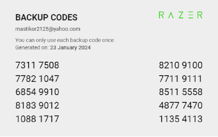 Razer ID Codes | PDF