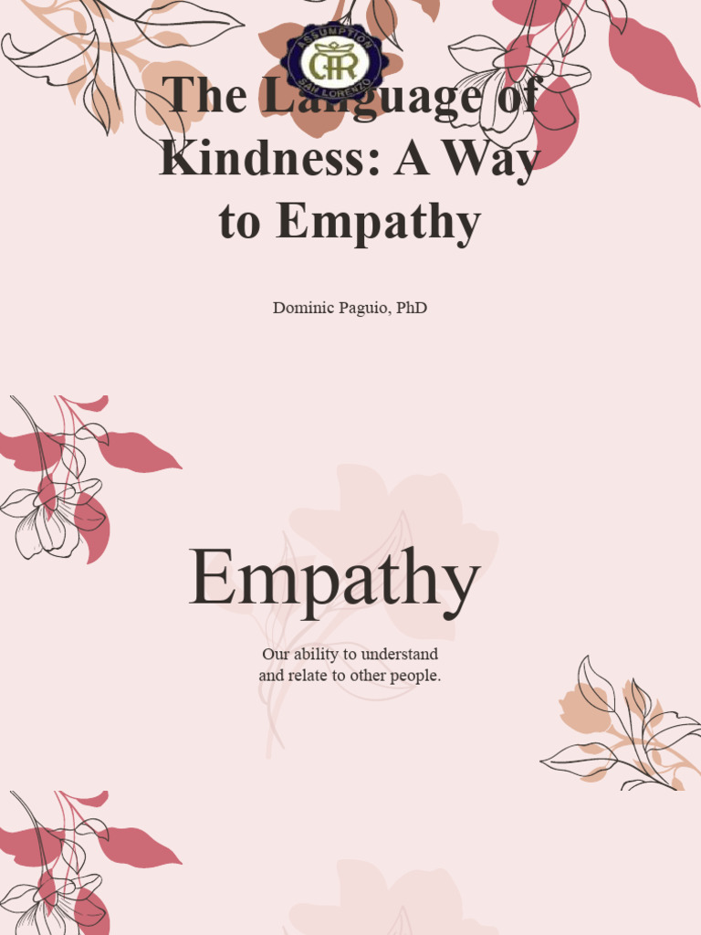 The Language of Kindness - A Way To Empathy | PDF | Empathy | Forgiveness