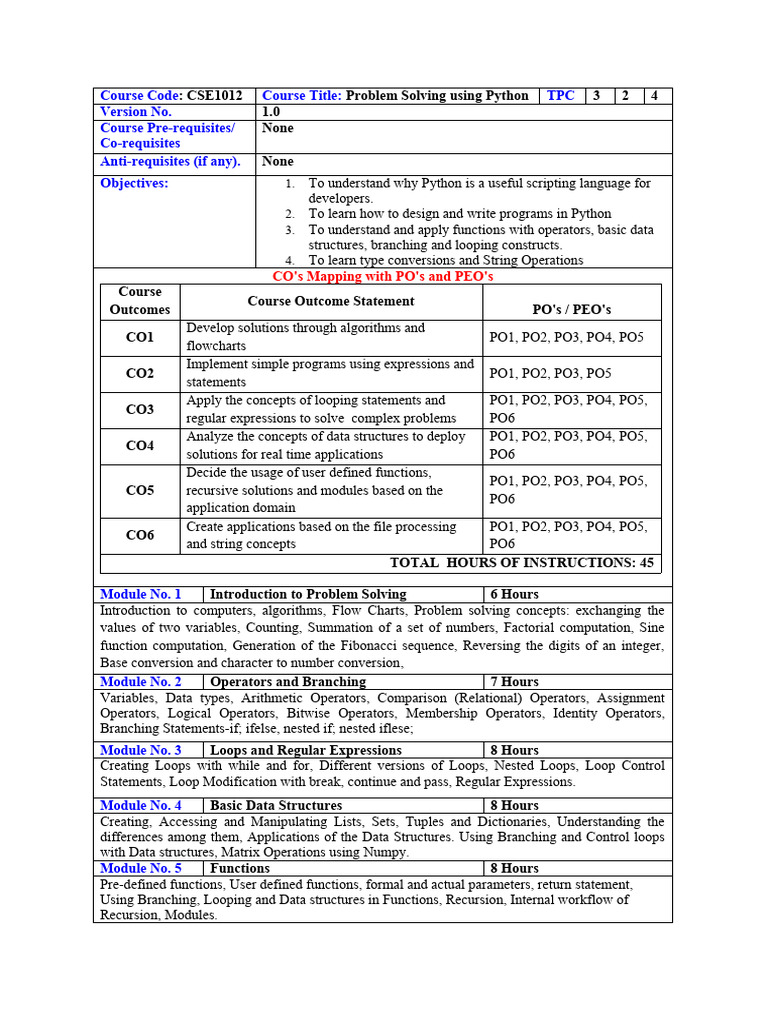 CSE1012 - PROBLEM-SOLVING-USING-PYTHON - ELA - 1.0 - 4 - CSE1012 - Problem Solving Using Python ...