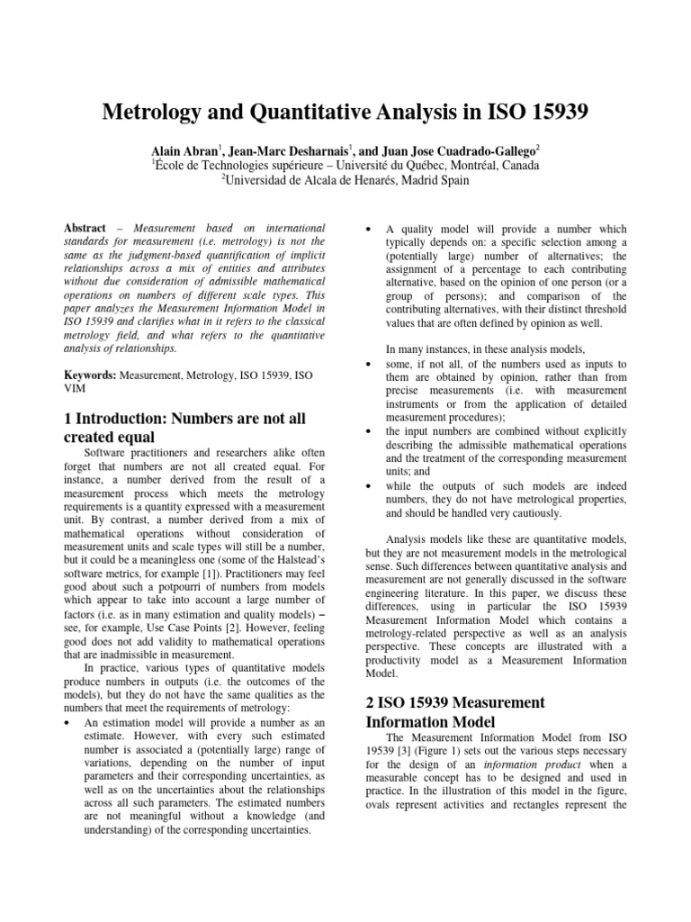 Metrology and Quantitative Analysis in I | PDF | Regression Analysis | Linear Regression