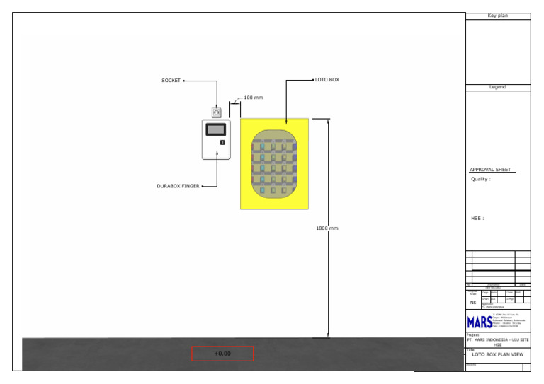 LOTO Box Plan View - PT. Mars Indonesia | PDF
