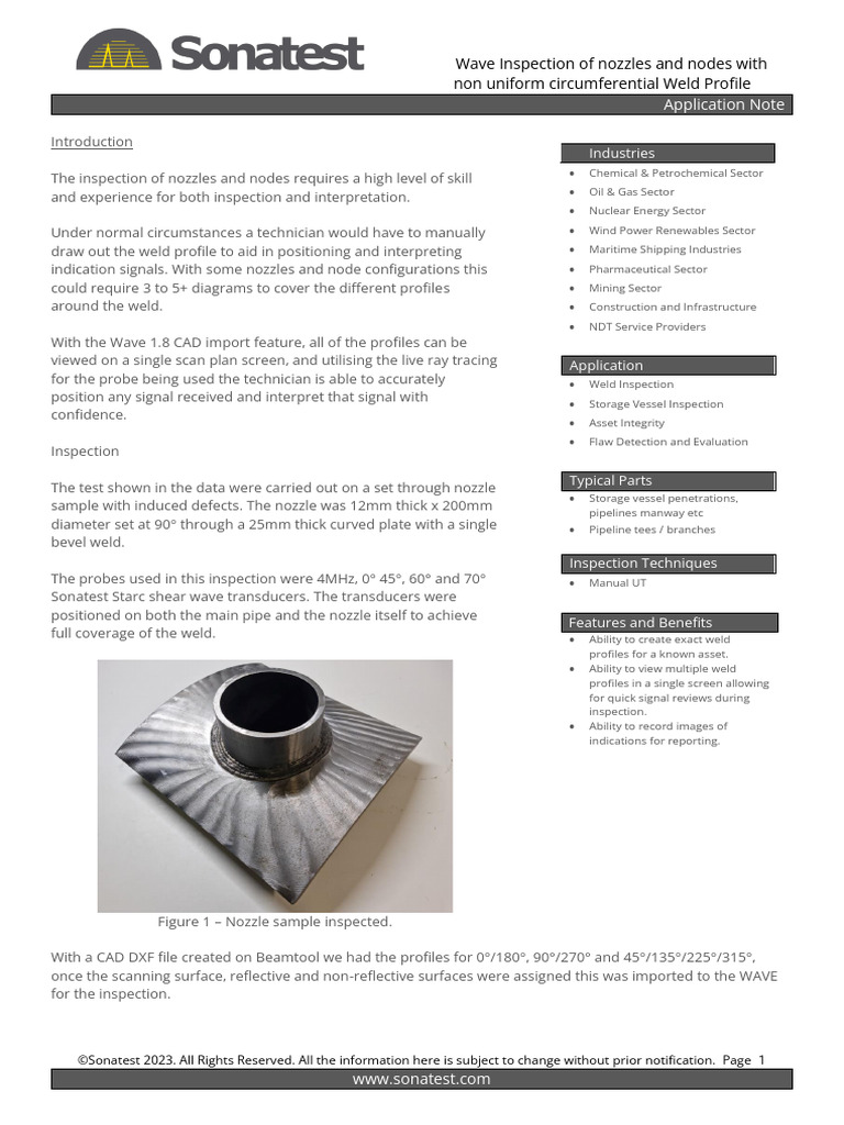 Wave Inspection for Nozzles and Nodes | PDF | Nondestructive Testing