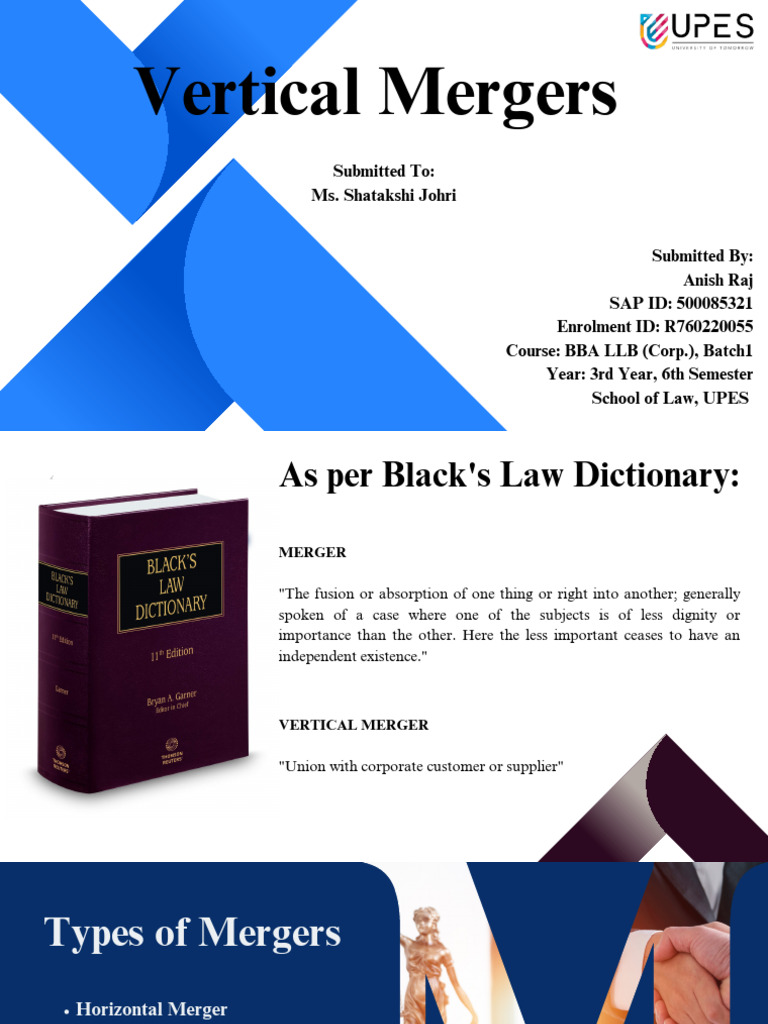 Vertical Mergers-Anish Raj | PDF | Mergers And Acquisitions | Retail