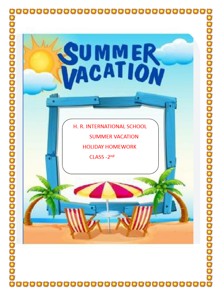 Holiday Homework, Class 2 (2024) | PDF