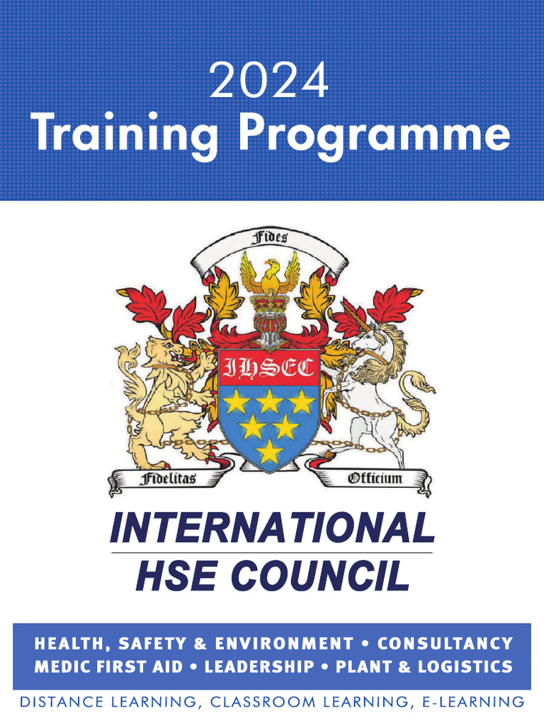 2024 Training Programme | PDF | Occupational Safety And Health | Safety