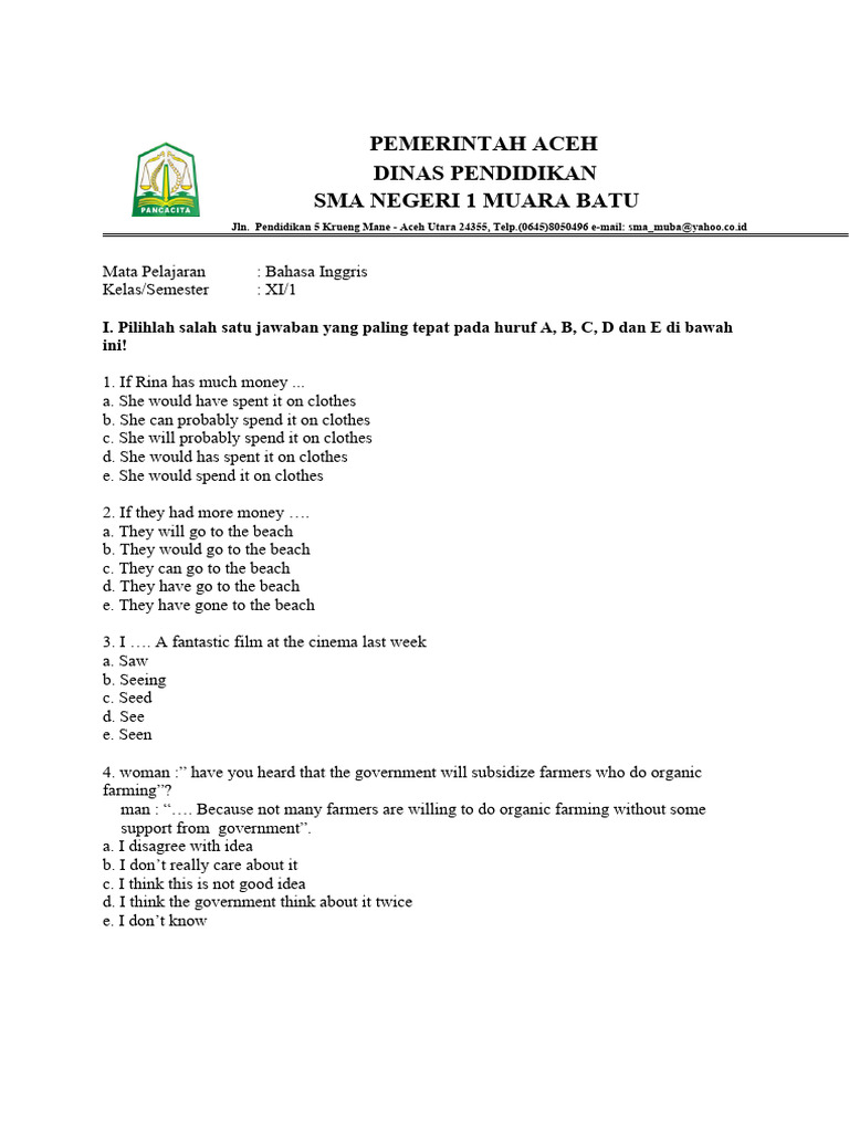 Soal Uts P Ben Kls Xi 2022 | PDF | Islamic Banking And Finance | Investing