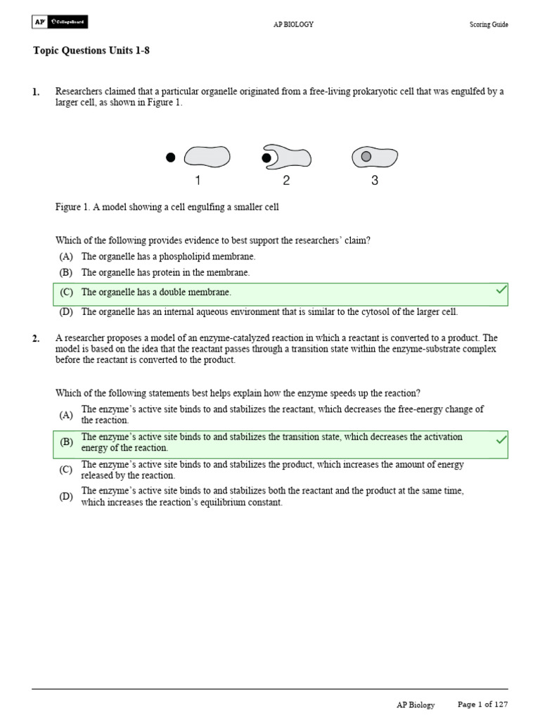 4-Topic MCQs Units 1-8. SG PDF | PDF | Cell Signaling | Nucleic Acids