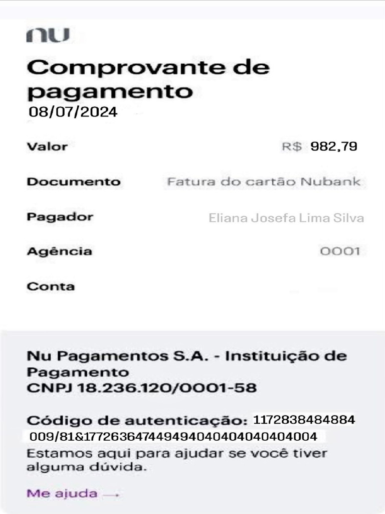 Comprovante de Pagamento! | PDF