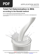 Determination of Fat in Milk by Gerber Method | PDF | Milk | Water