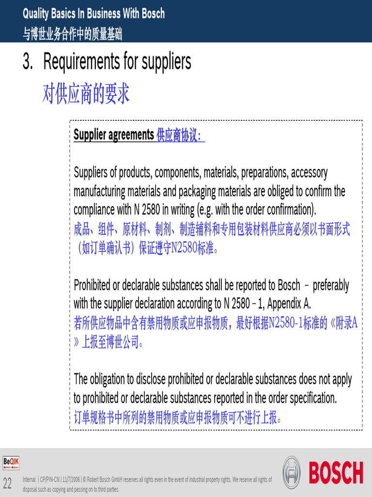 Bosch Supplier Quality Requirements | PDF | Technology & Engineering