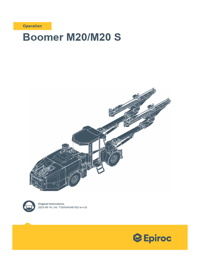 TIS0004346.002 en-US Boomer M20 - M20 S - Operation | PDF | Pump | Brake