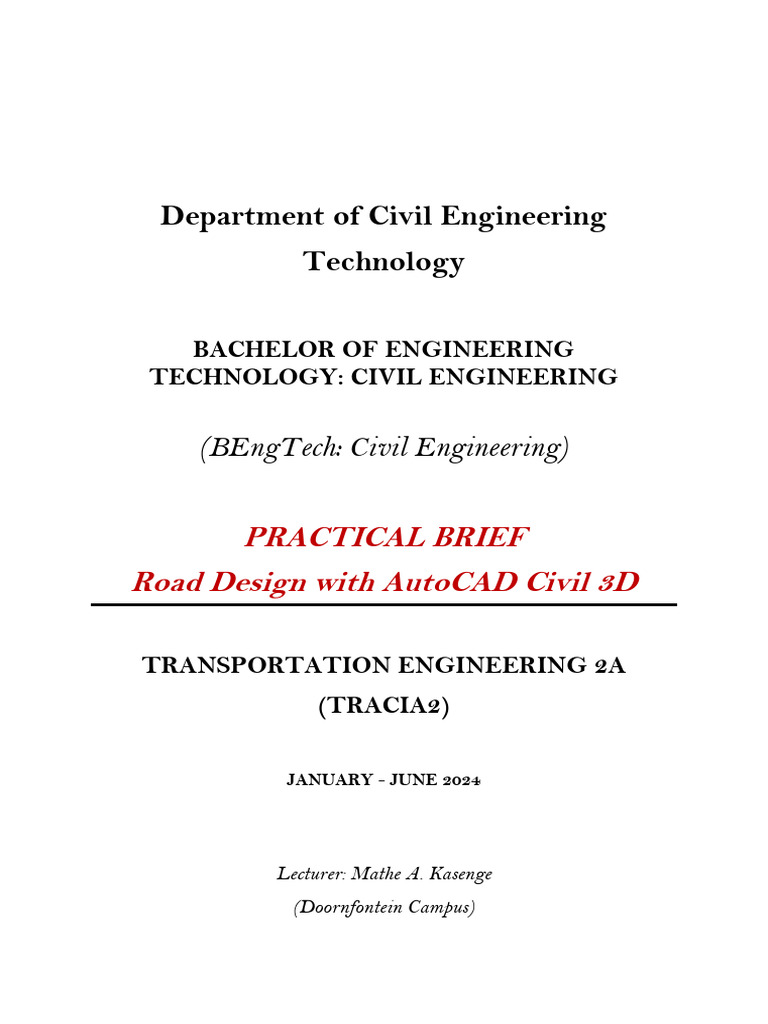 Civil 3D Road Design Tutorial | PDF | Contour Line | Surveying