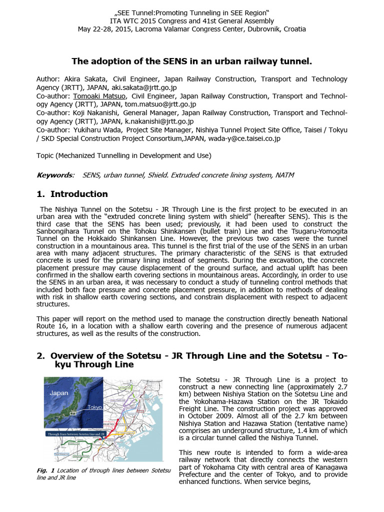 wtc2015 Fullpaper Matsuo-4 | PDF | Tunnel | Earth Sciences