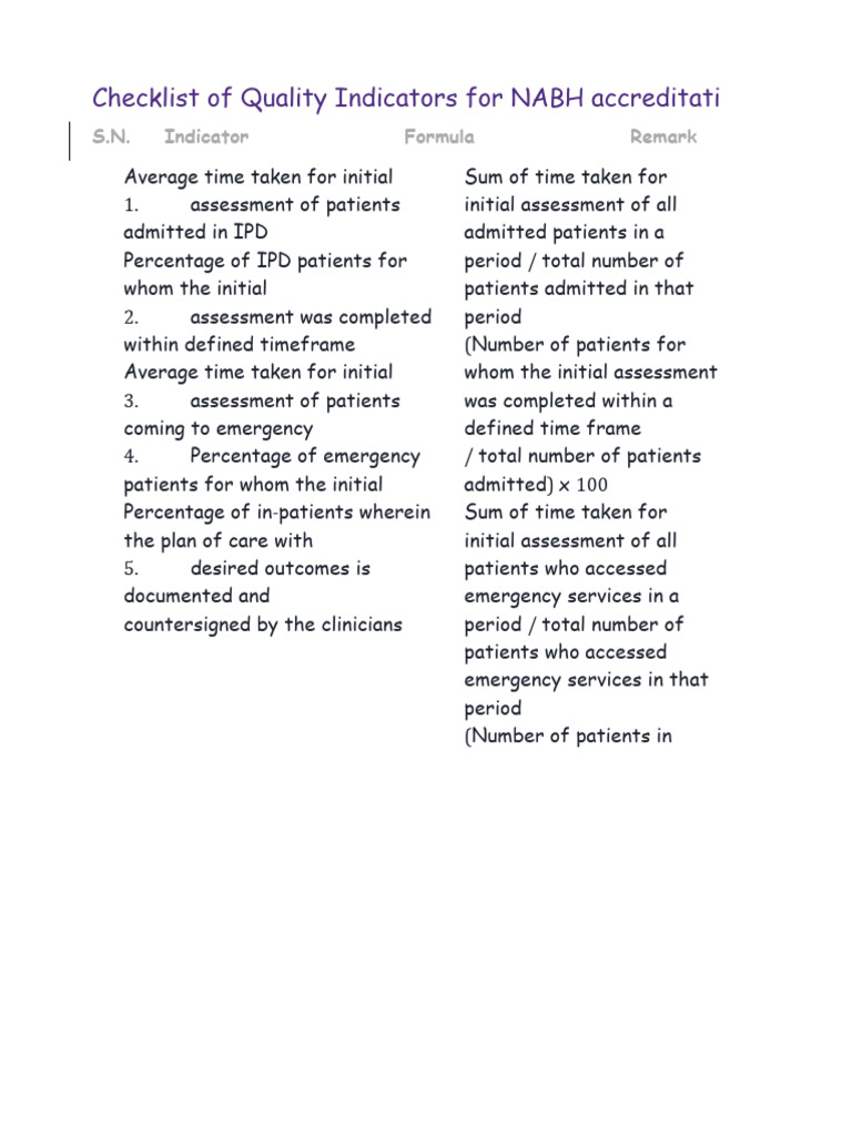 NABH Checklist - Rely Healthcare Technologies | PDF | Medical Imaging ...