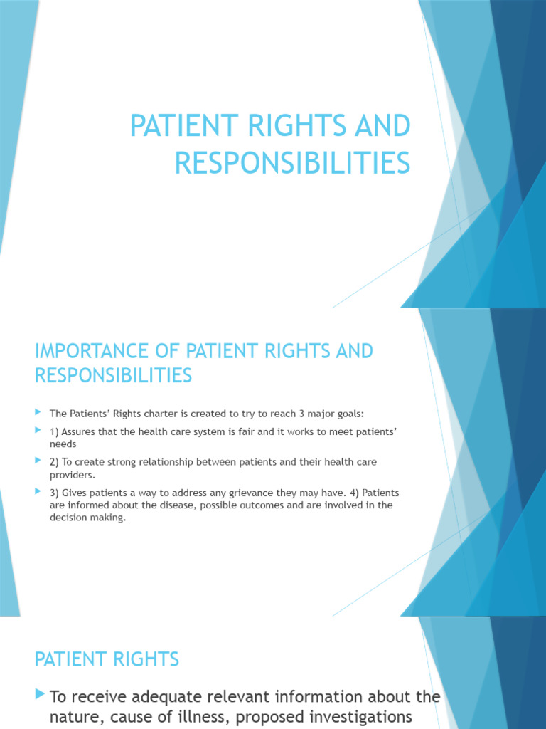 Patient Rights and Responsibilities | PDF | Patient | Informed Consent