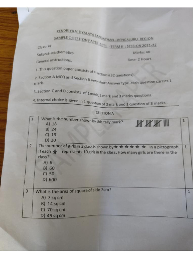 Sample Paper Set 2 | PDF