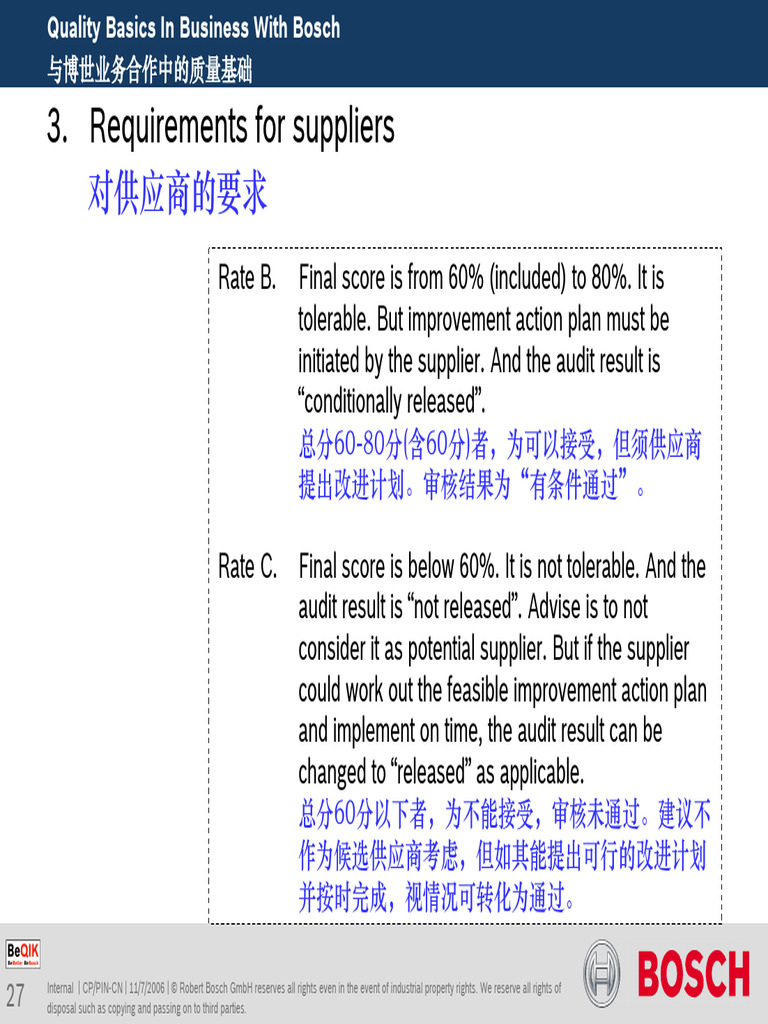 Quality Basics in Business With Bosch Ver3 - 27 | PDF | Business ...
