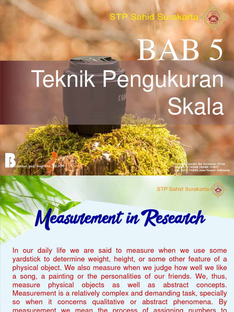 BAB 5 TEKNIK PENGUKURAN SKALA | Download Free PDF | Level Of ...