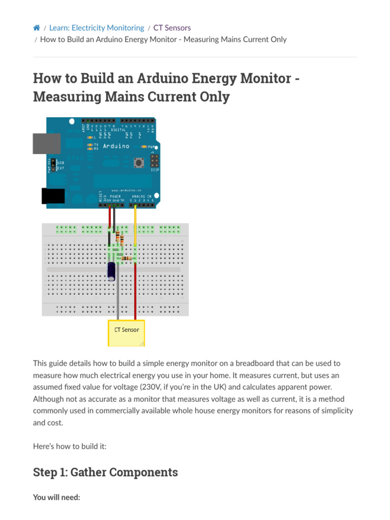 How To Build An Arduino Energy Monitor - Measuring Mains Current Only - OpenEnergyMonitor 0.0.1 ...