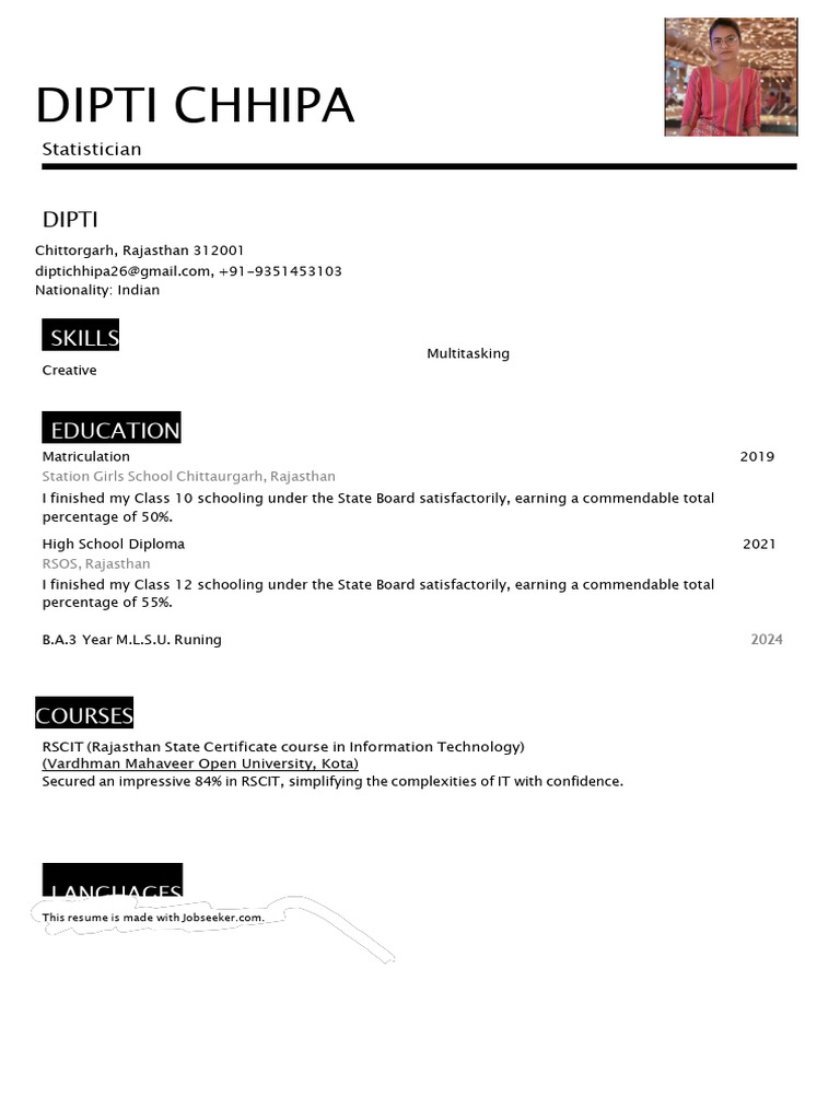 Dipti Chhipa | PDF | Career & Growth | Business