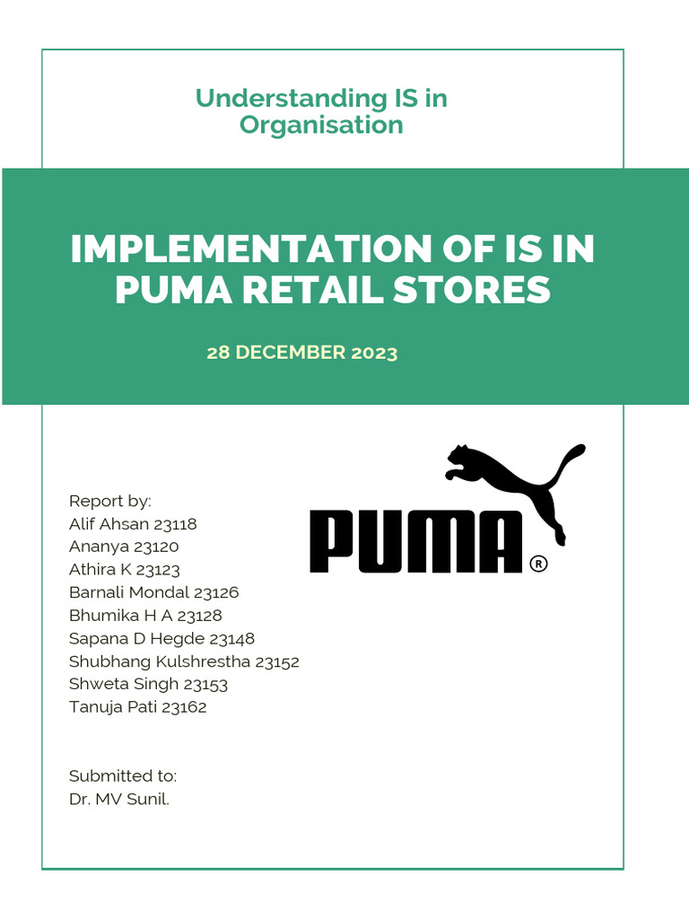 Implementation of Information System in PUMA Retail Stores | PDF ...