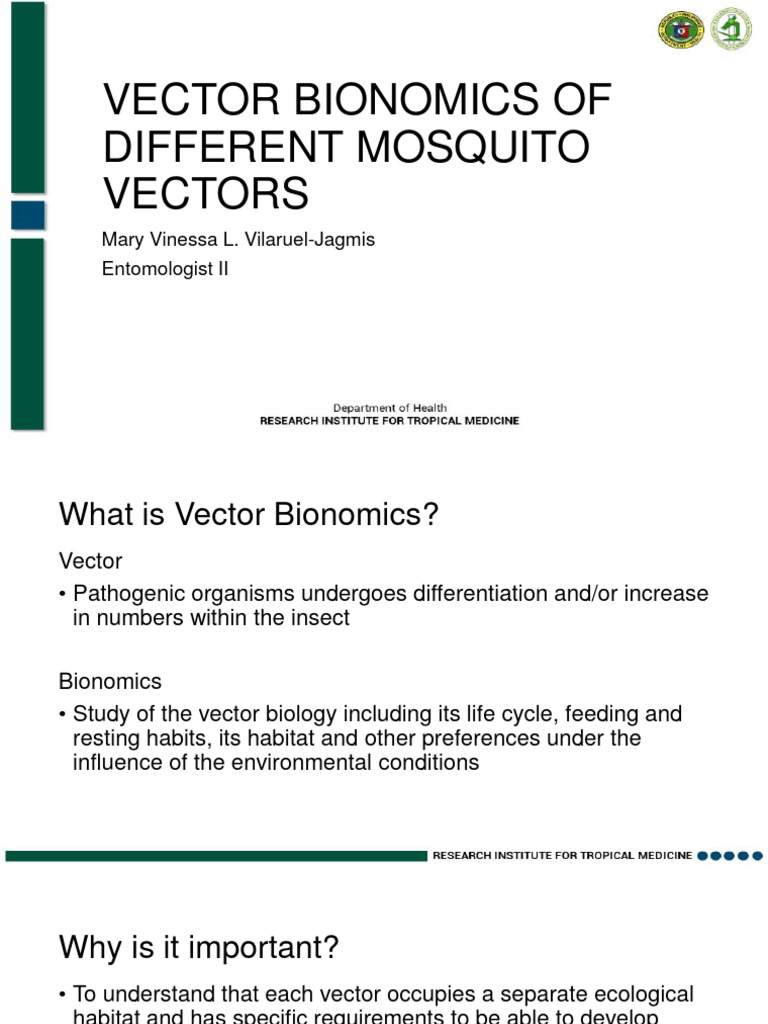 Mosquito Vector Bionomics Overview | PDF | Mosquito