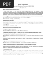 Break, Break, Break - Alfired, Lord Tennyson | PDF | Poems | Poetry