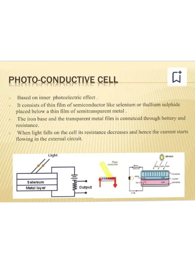 Unit 3.5) Photo Conductive Cell | PDF